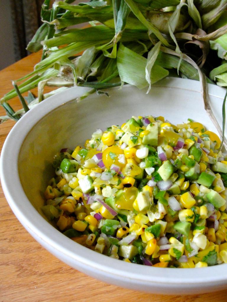Fire Roasted Sweet Corn and Avocado Salsa | Kitchen Convivial